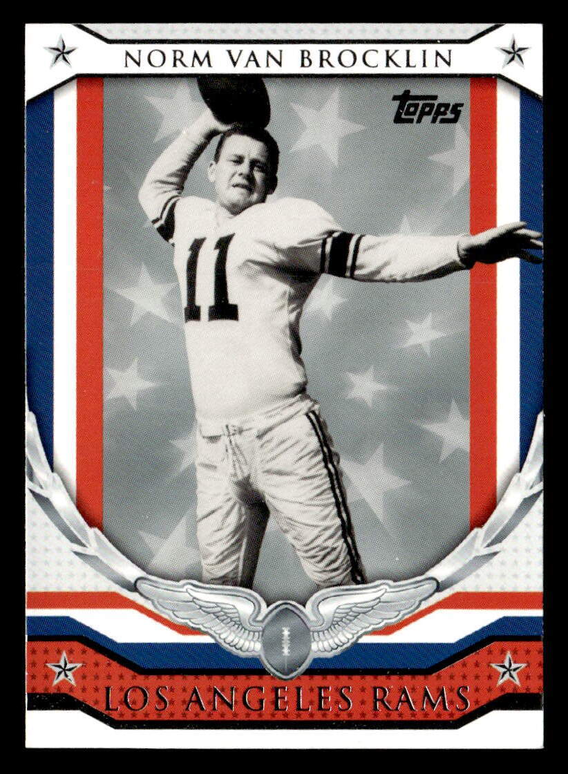 Norm Van Brocklin 2008 Topps Honor Roll Card #HR-NB Los Angeles Rams | eBay