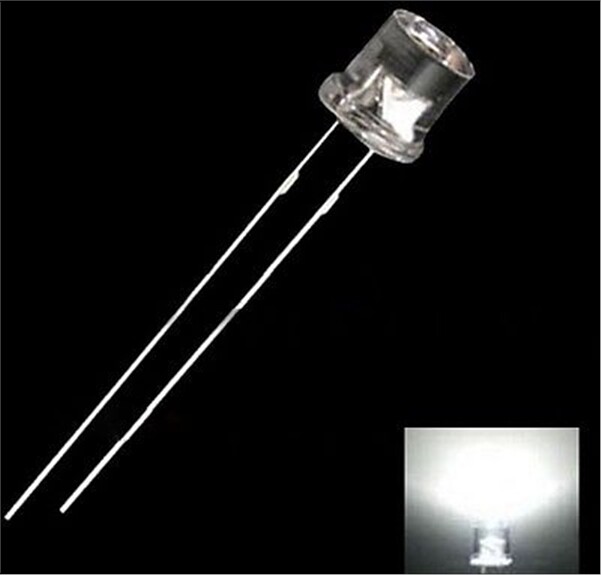 30Pcs 5Mm 2Pin Flat Top White Led Wide Angle Flat Head Light Lamp vx | eBay