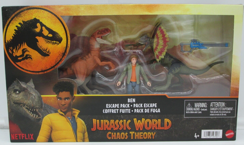 Mattel Jurassic World Chaos Therory Ben Escape Pack Dinosaur Action ...
