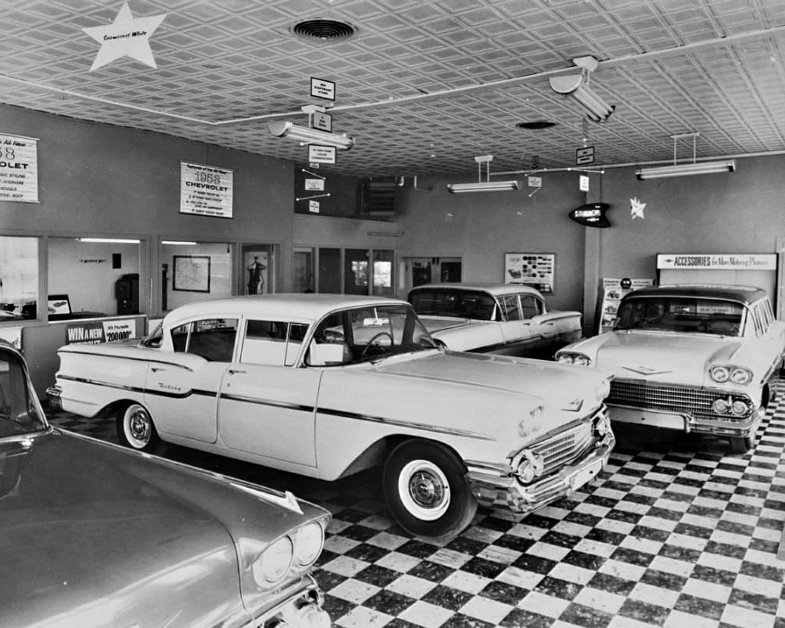 1958 CHEVROLET New Car Showroom Photo (229-T) | eBay