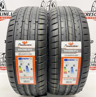 2 X 215 50 18 POWERTRAC RACING PRO 92W 215/50ZR18 M+S BRAND NEW TYRES ...