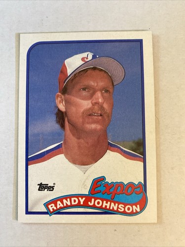 1989 Topps Tiffany #647 Randy Johnson RC Rookie Baseball Card NM-MINT ...