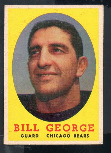 1958 Topps Football Card #119 Bill George-Chicago Bears. | eBay