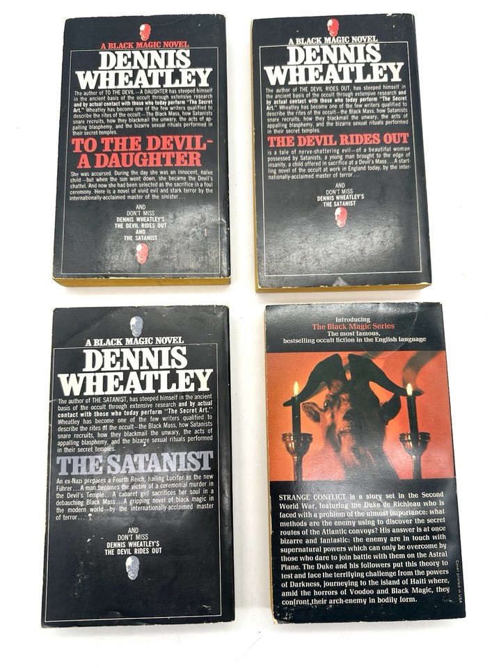 Dennis Wheatley Black Magic Paperback Lot Of 4 - Devil Rides Out / The ...