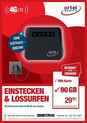 Ortel Mobile - Internet für Zuhause - Wlan Router & Prepaid Sim mit ...