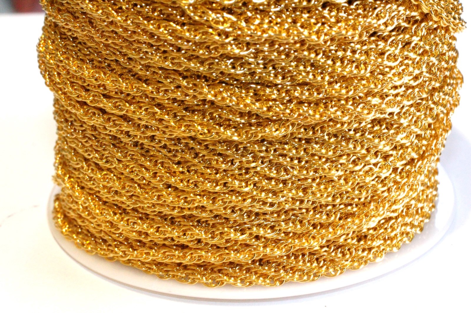 50ft 3mm Gold Rope Cable Chain unsoldered 1 day Ship | eBay