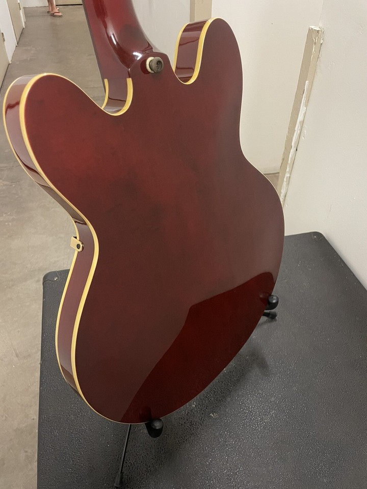 2004 Epiphone 335 DOT Deluxe Electric Guitar Flame Wine Red Unplayed ...