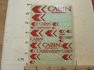 STICKER,DECAL CABIN RACING TEAM SHEET ABOUT 18 STICKERS MOTO GP FORMULA ...