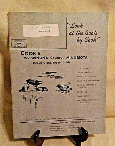 COOK'S 1952 WINONA CO MINNESOTA DIRECTORY BUYER GUIDE FARM ARTICLES ...