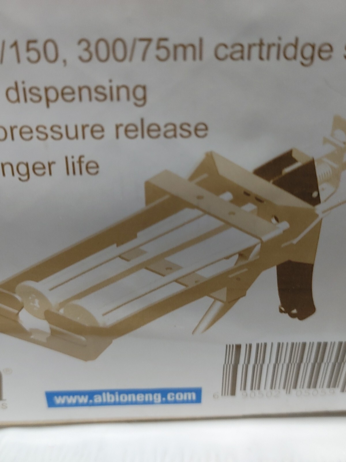 albion caulking gun 505-9p 600ml twin component special deluxe plus ...