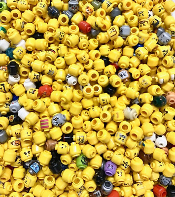 LEGO LOT OF 50 MINIFIGURE HEADS RANDOMLY PICKED FROM HUGE VARIETY OF ...
