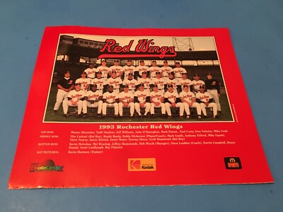 ROCHESTER RED WINGS BASEBALL TEAM PHOTO Thick Card Stock Hammonds ...