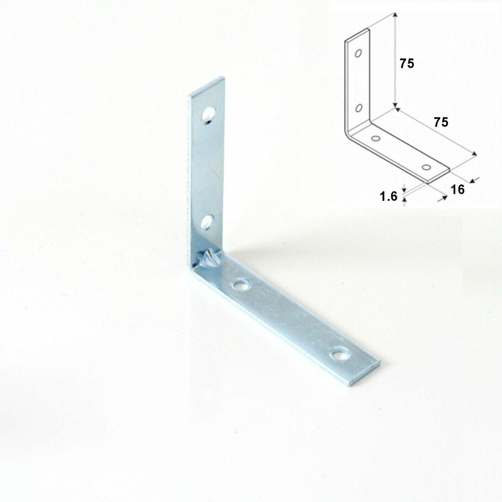 Corner Braces Brackets Right Angle L shape Zinc Plated Brace Bracket UK ...