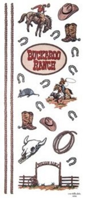 Buckaroo Ranch Cowboy Stickers Horses | eBay