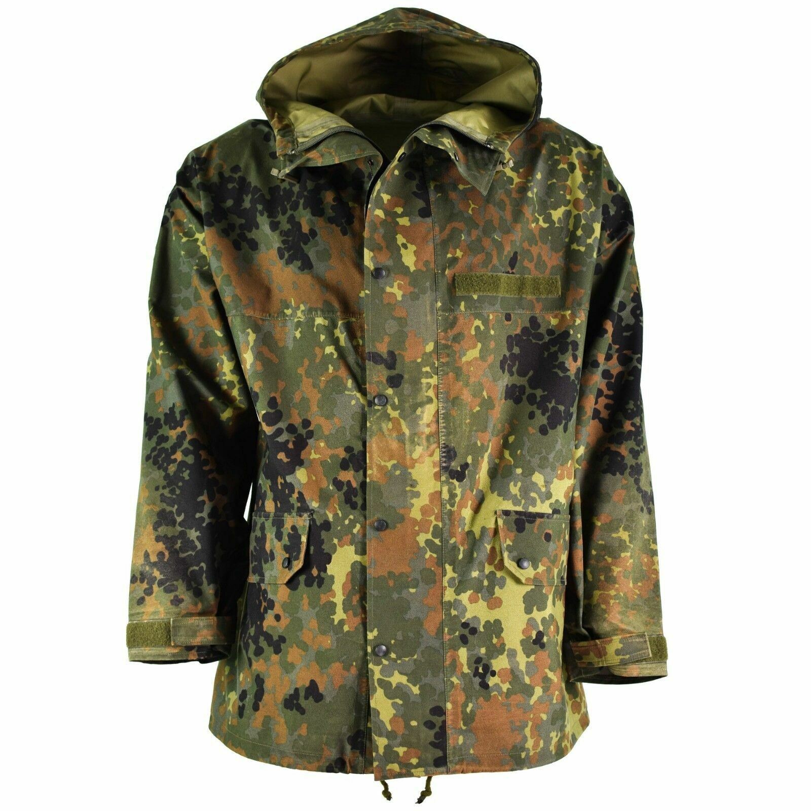Original German army field Jacket GoreTex Flecktarn waterproof rain ...