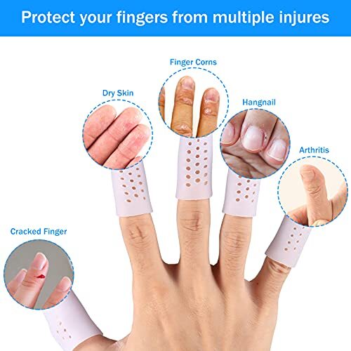 20 Pcs Gel Finger Cots Silicone Finger Protectors Fingertips Sleeves ...