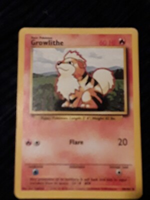 Growlithe 28/102 Base Set Pokemon Card ~ Near Mint | eBay