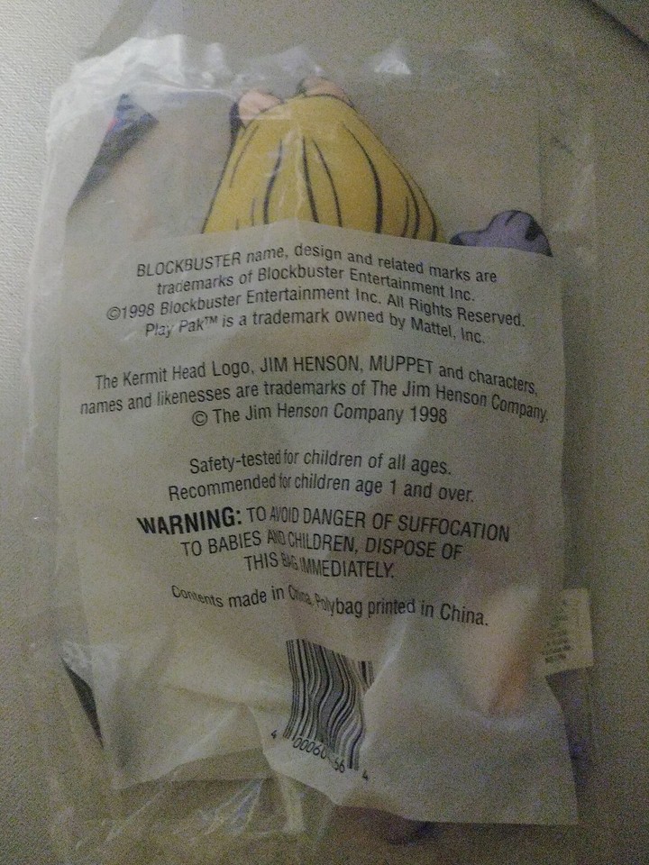 1998 Blockbuster Play Pak Muppet Stars Dressed For Opening Night Miss ...