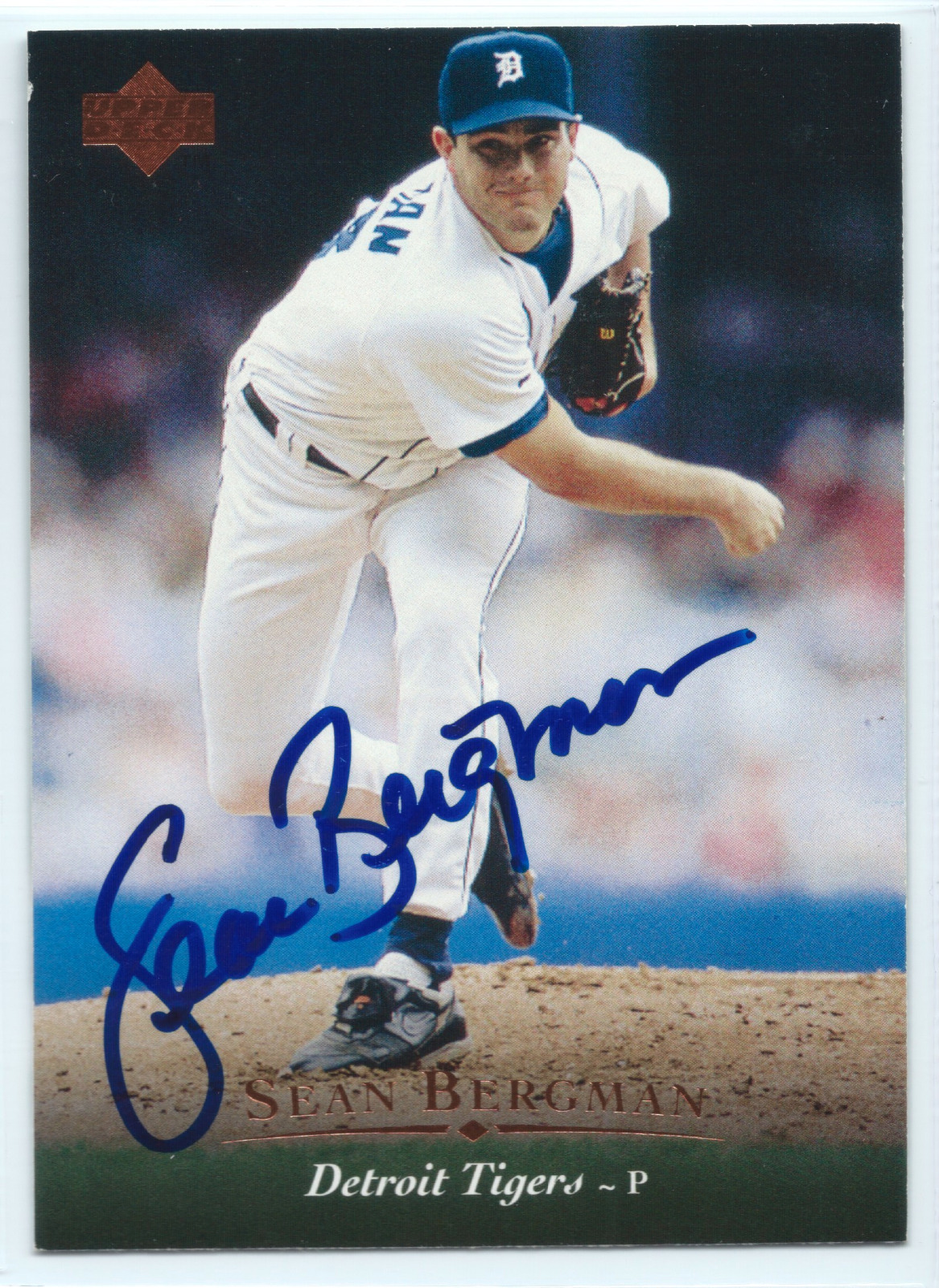 Sean Bergman signed 1995 Upper Deck baseball Detroit Tigers autograph ...