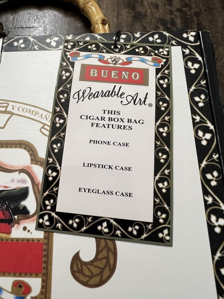 Bueno, Wearable Art, Cigar Box Bag/Purse. Purse Is 9 1/4” X 7 1/2” X 2 ...