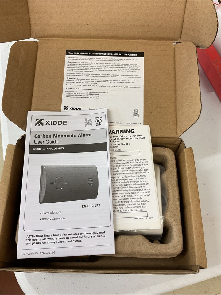 💨 Kidde Model KN-COB-LP3 Carbon Monoxide Alarm 🔋-ECS | eBay