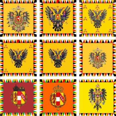 Austria-Hungary Flag Austro-Hungarian Imperial Empress Empire Archducal ...