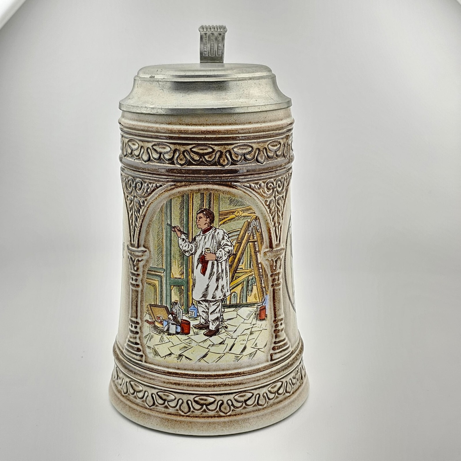 Original Gerz Beer Stein Beer Mug,German Lidded Zinn Beer Stein,German ...