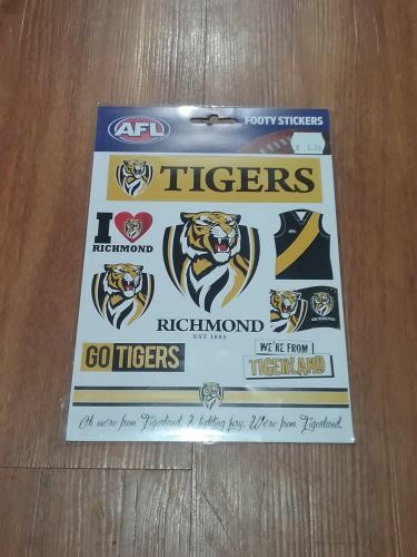 Richmond Tigers AFL Footy Stickers Sticker Sheet for sale online | eBay