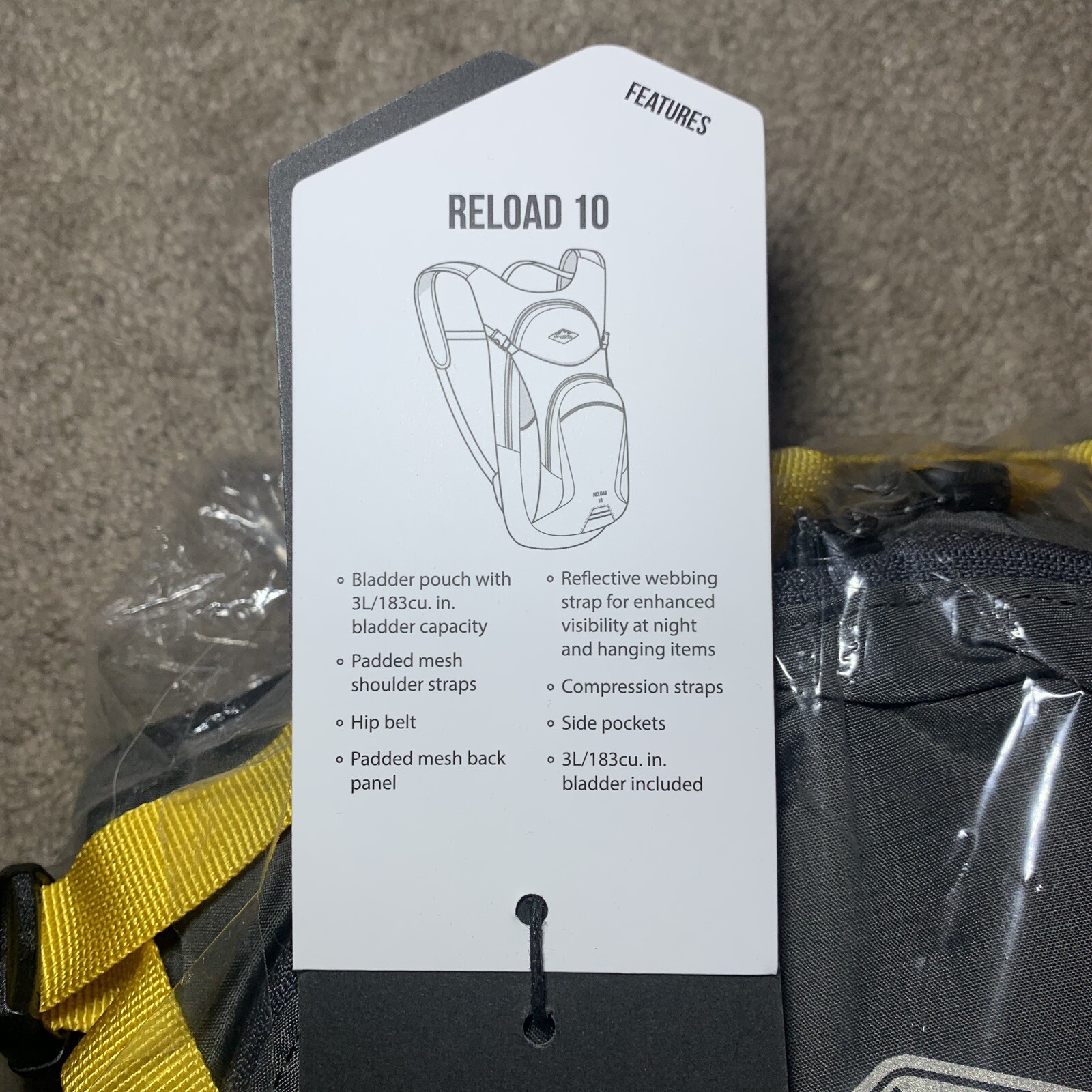 HYDRATION BACKPACK MOUNTAIN DESIGNS RELOAD HYDRO 3L BLADDER RIPSTOP 10L ...