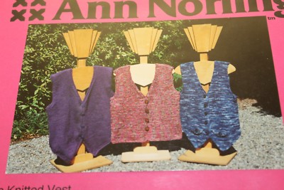 Ann Norling KNitting Pattern Basic Knitted Vest 36-60 | eBay