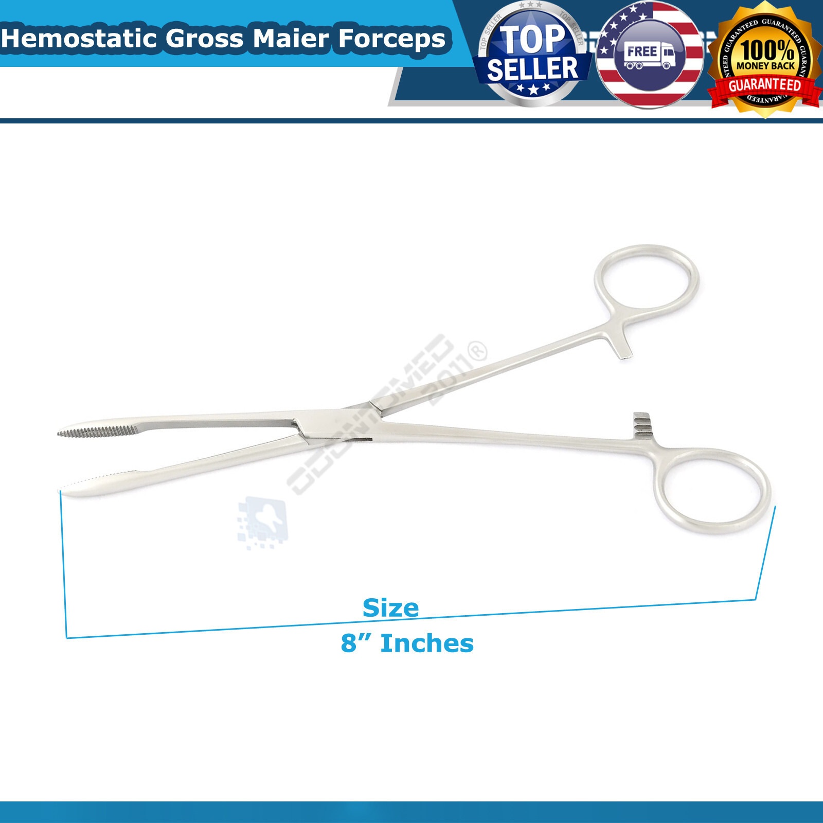 5 Hemostatic Gross Maier Forceps Serrated Tip Locking Pliers Medical ...