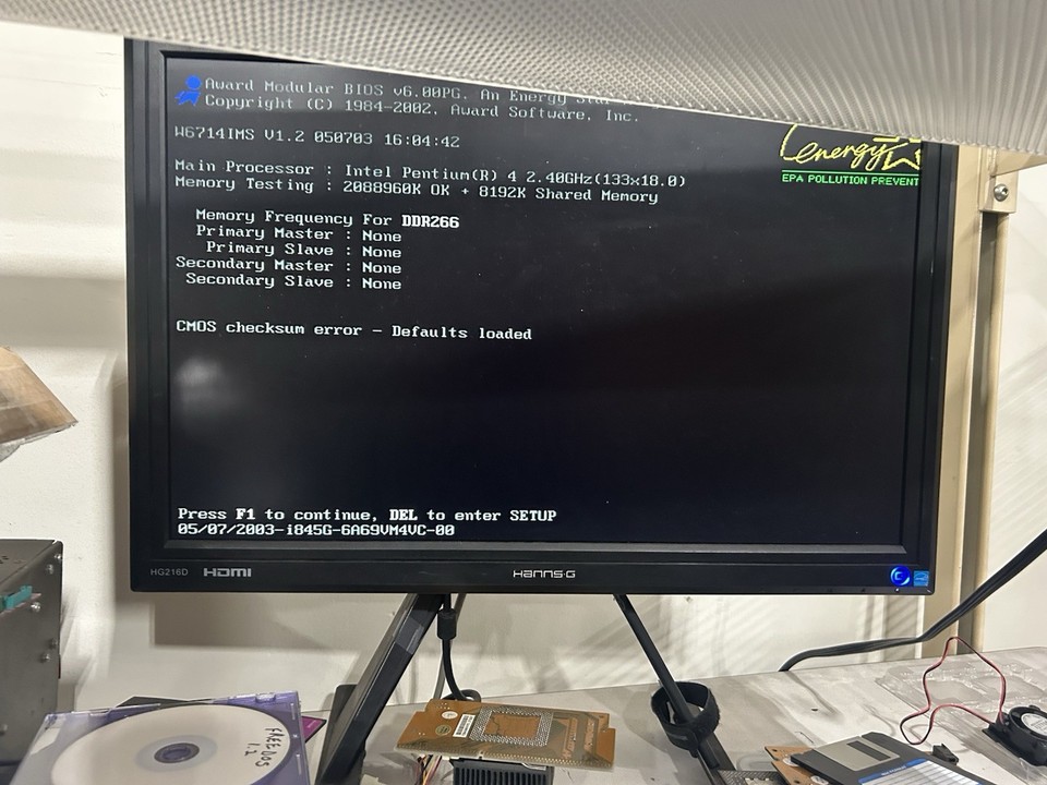 Vintage MSI MS-6714 Socket 478 mATX Motherboard + Pentium 4 2.4GHz ...