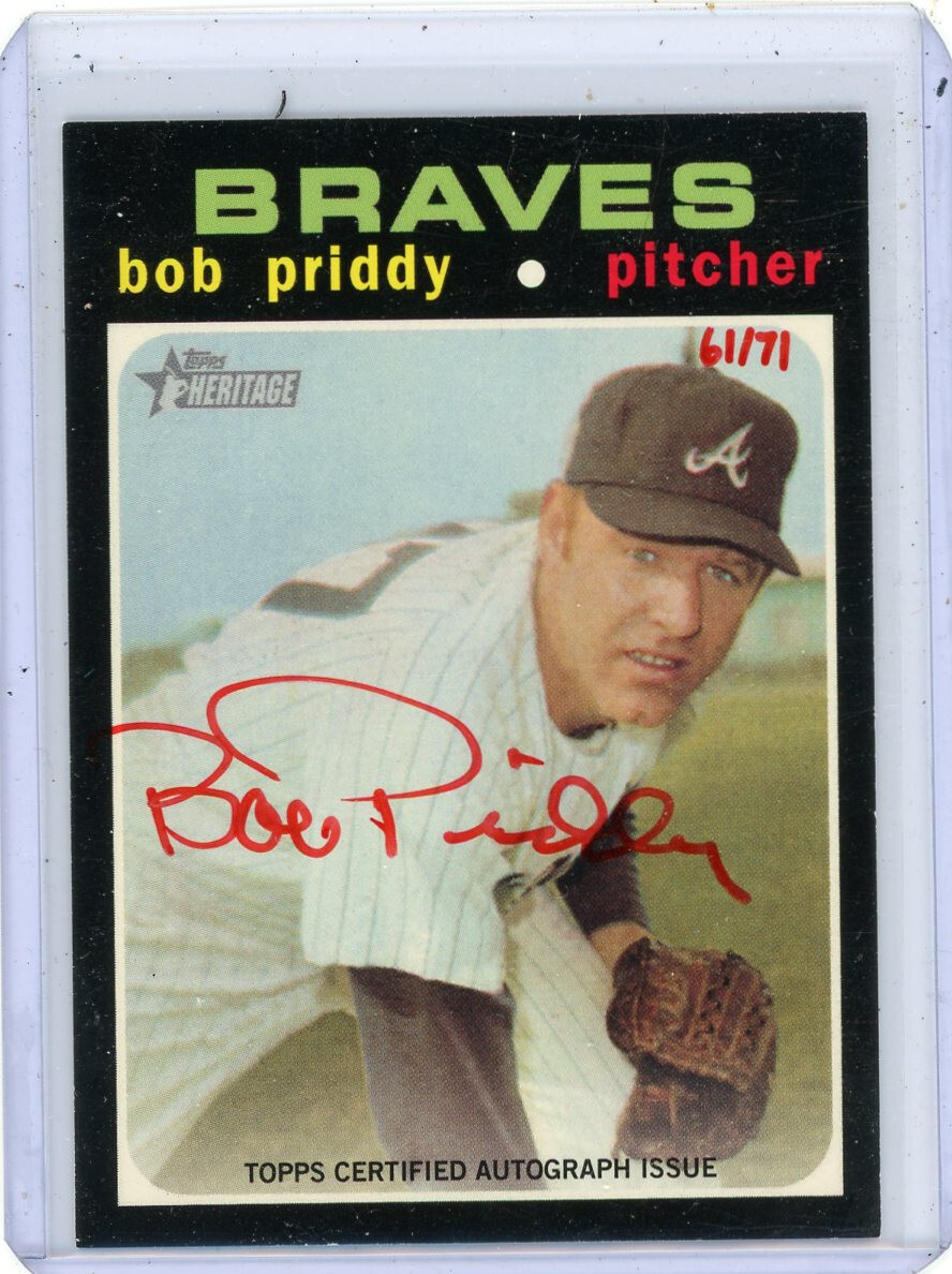 2020 Heritage High Number Real One Auto Red #ROA-BPR Bob Priddy 61/71 ...