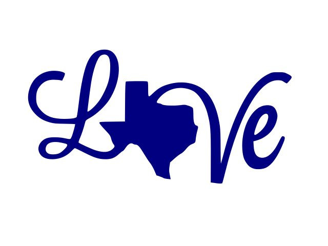 LOVE TEXAS TEXAN Pride Vinyl Decal Car Wall Window Sticker CHOOSE SIZE ...
