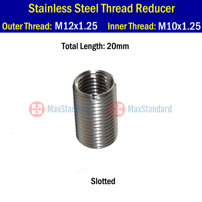 Thread Reducer Fitting Male M12 Female M10 x1.0 x1.25 x1.5 x1.75 ...