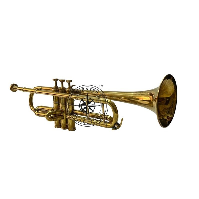 Vintage Beautiful Professional Trumpet Brass Polished With Decorative ...
