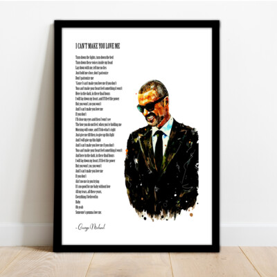 GEORGE MICHAEL FRAMED ART PRINT - I CAN'T MAKE YOU LOVE ME! | eBay UK