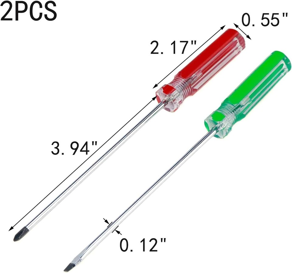 2 Pieces Long Screwdriver Set, Magnetic Tip Screwdriver Flat Head Screwdriver an | eBay