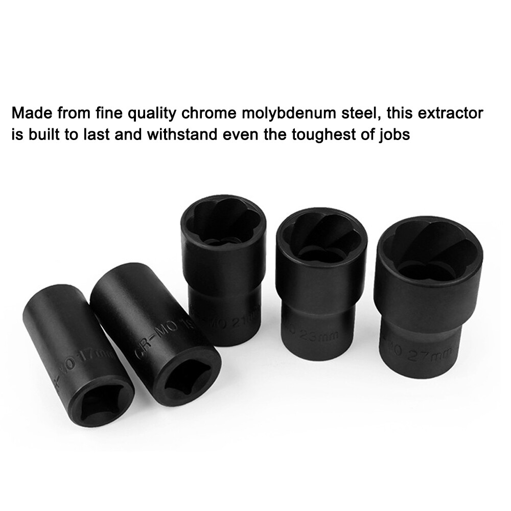 6pcs Lug Nut Remover Kit Broken Nuts Removal Tool Set Broken Nut Bolt ...