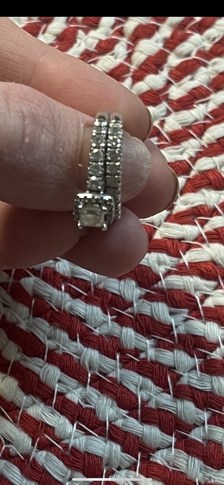 Wedding Ring Set (with Engagement Ring Attached) | eBay