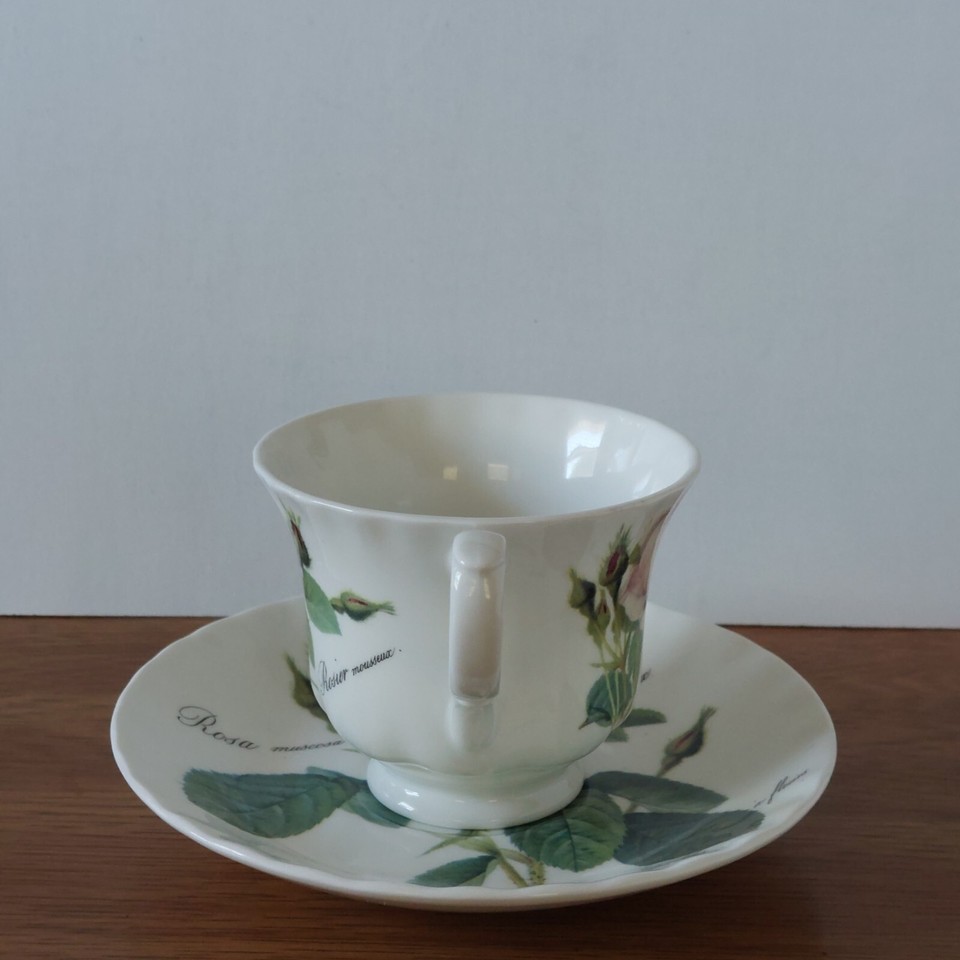 Roy Kirkham Fine Bone China Redoute Roses Teacup & Saucer 1996 | eBay