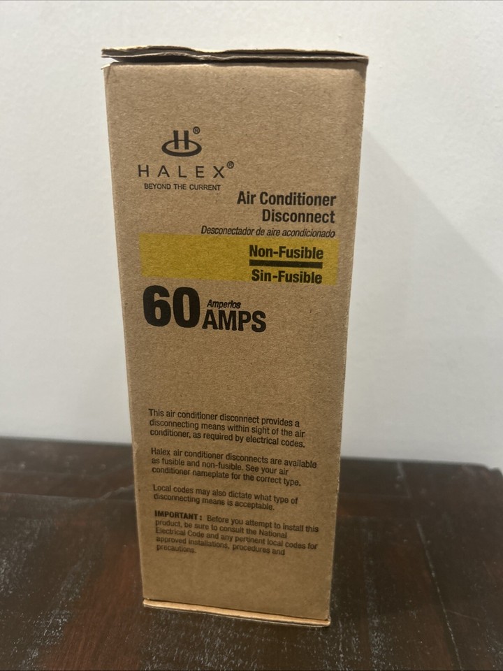 Outdoor 60 Amp Non-Fusible Metallic AC Disconnect Electrical Box ...