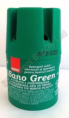 SANO GREEN WATER TOILET BOWL CLEANER Hygienic Long-lasting soap WC tank ...