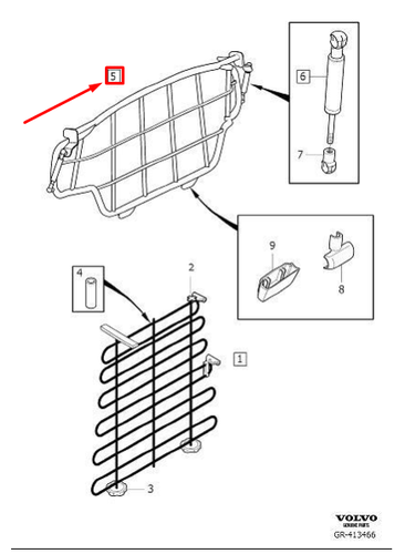 VOLVO XC70 MK2 Luggage Compartment Steel Protective Grille 39844849 NEW ...