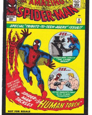 AMAZING SPIDER-MAN #8, VF+, Reprint, Human Torch, 2006, Peter Parker ...