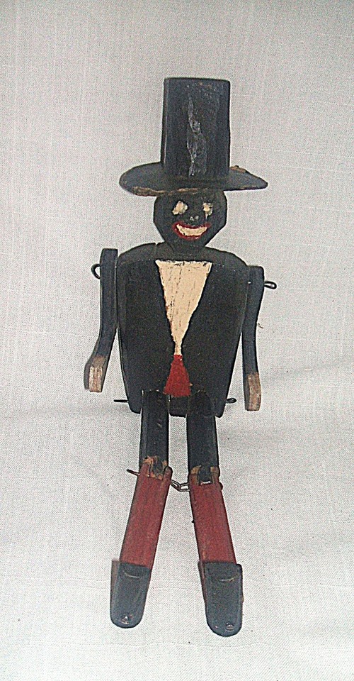 Antique Folk Art "DANCING MAN" Jointed Figure Southern Carving c1920s ...