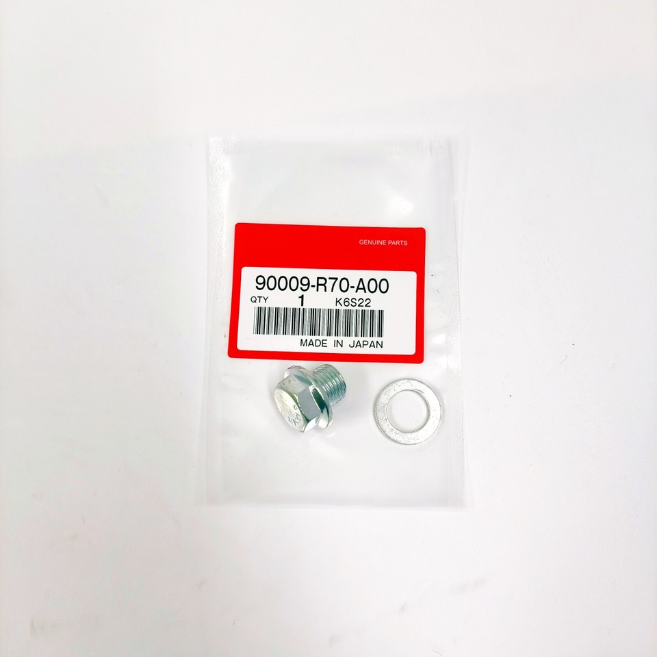 New Engine Oil Pan Drain Bolt Plug with Washer 90009-R70-A00 For Honda ...