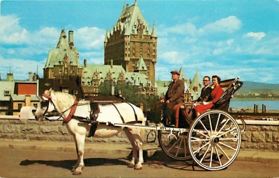 Caleche Ride Quebec Canada Horse and Carriage Postcard | eBay