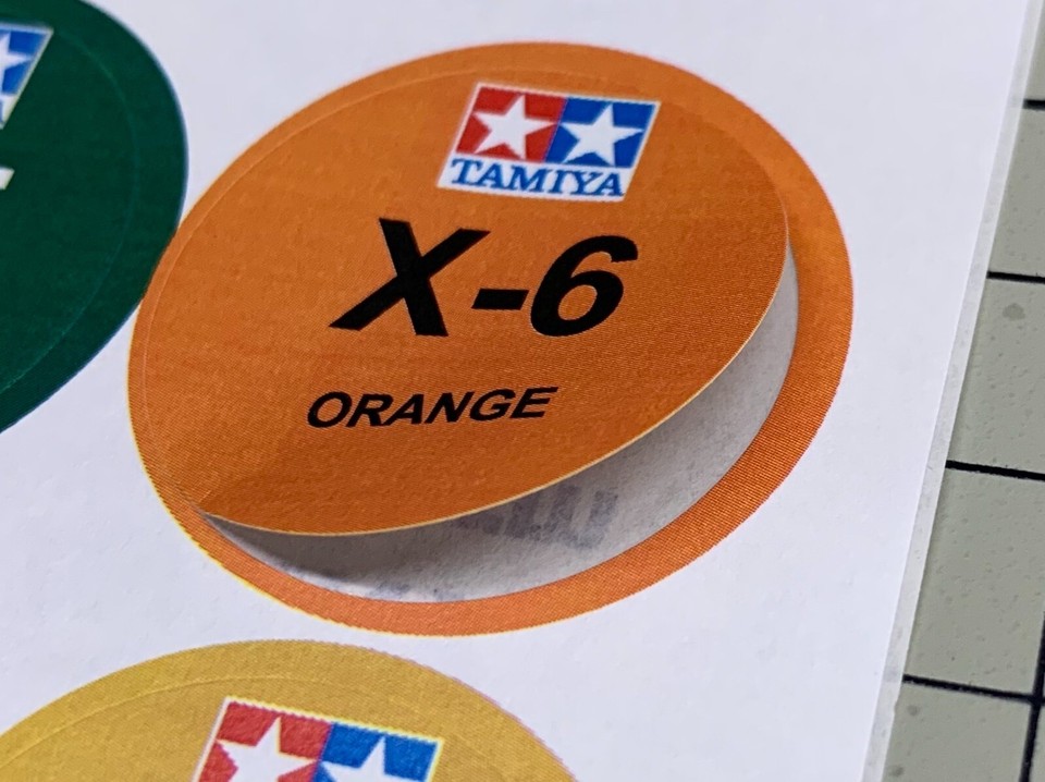 Tamiya Acrylic XF & X - Paint Pot Labels - Self Adhesive - Wipe Clean ...