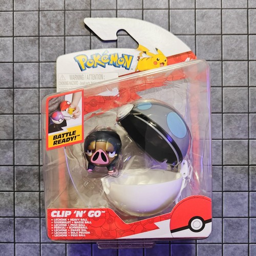 Pokémon Clip 'N' Go Lechonk w/Heavy Ball Poké Ball Incl. 2" Battle ...